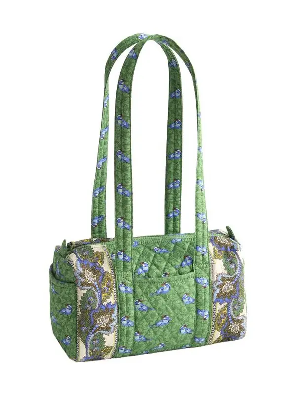 VERA BRADLEY Original 100 Handbag In Green Birds - Green/blue