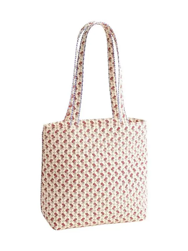 VERA BRADLEY Small Original Zip Tote Bag In Rachel Ditsy - Red/blue