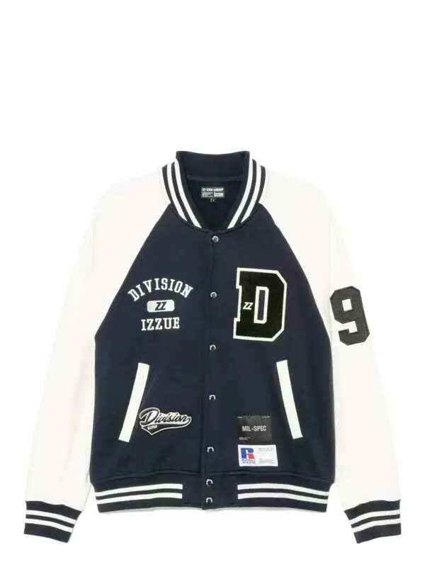 Izzue X Russell Athletic Logo-embroidered Bomber Jacket - Blue