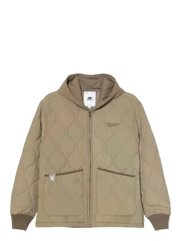 CHOCOOLATE Logo-embroidered Padded Jacket - Neutrals