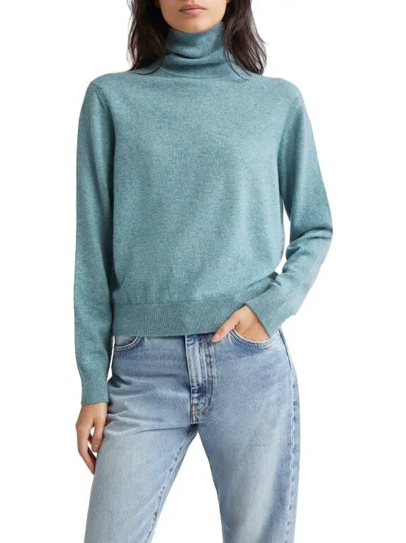 Johnstons Of Elgin Classic Cashmere Turtleneck Sweater - Seascape