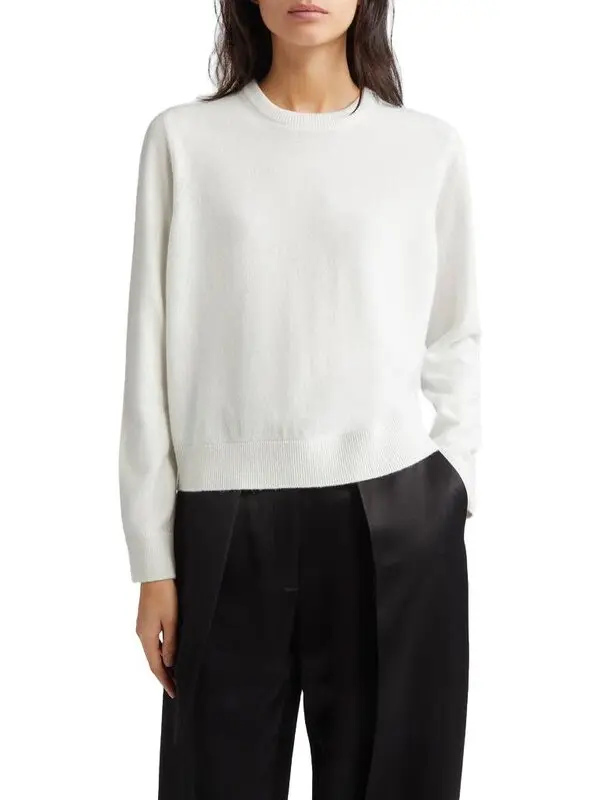 Johnstons Of Elgin Cashmere Crewneck Sweater - Zinc White