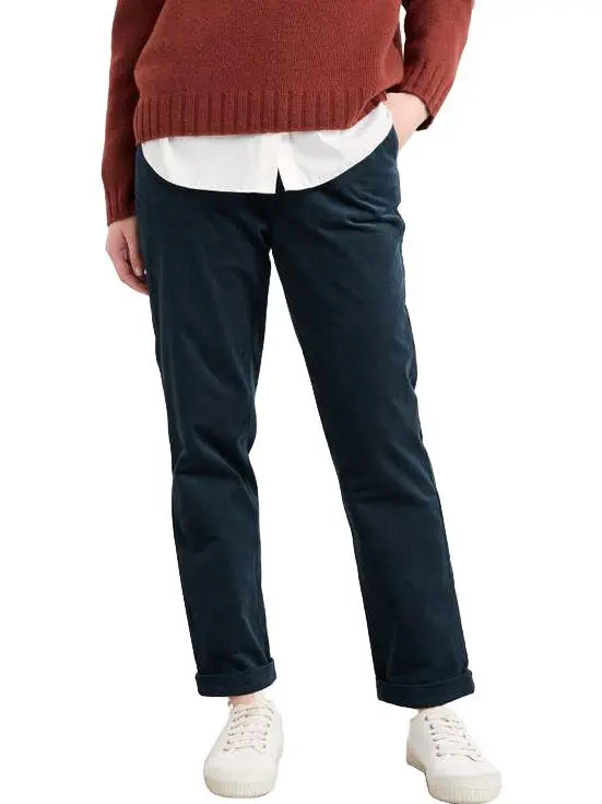 SEASALT CORNWALL Sailor Button Crop Pull-on Pants - Maritime