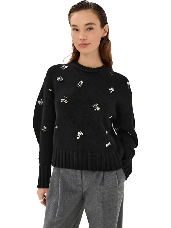 Simkhai Coraline Crew Neck Pullover - Black