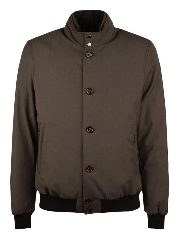 MOORER Janos-pum Bomber Jacket - Brown