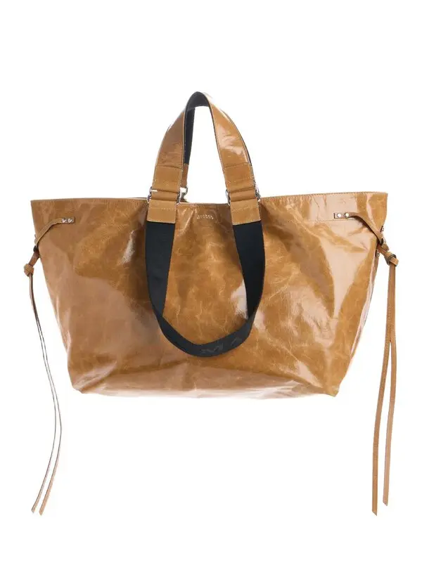 Isabel Marant Wardy Leather Shopper Tote - Toffee