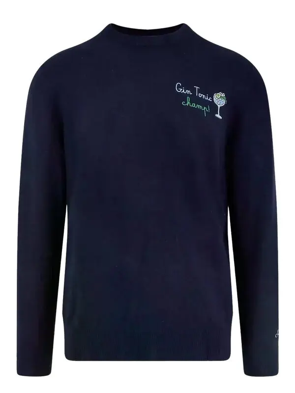 MC2 SAINT BARTH Embroidered-motif Sweater - Blue