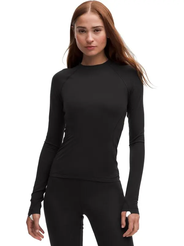 Lululemon Jersey Crewneck Base Layer - Black/light Ivory