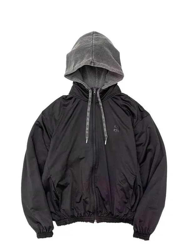 DOUBLET Logo-detail Zip-up Hoodie - Grey