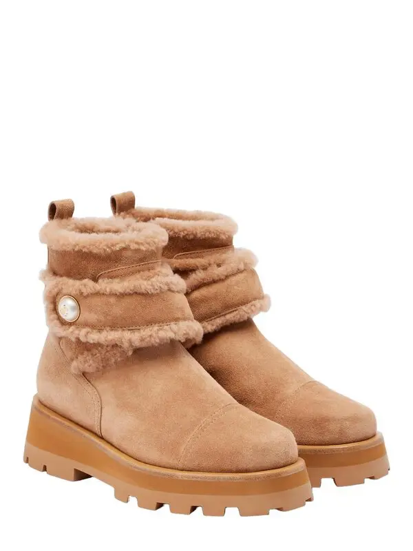 JIMMY CHOO Meena Suede Ankle Boots - Brown