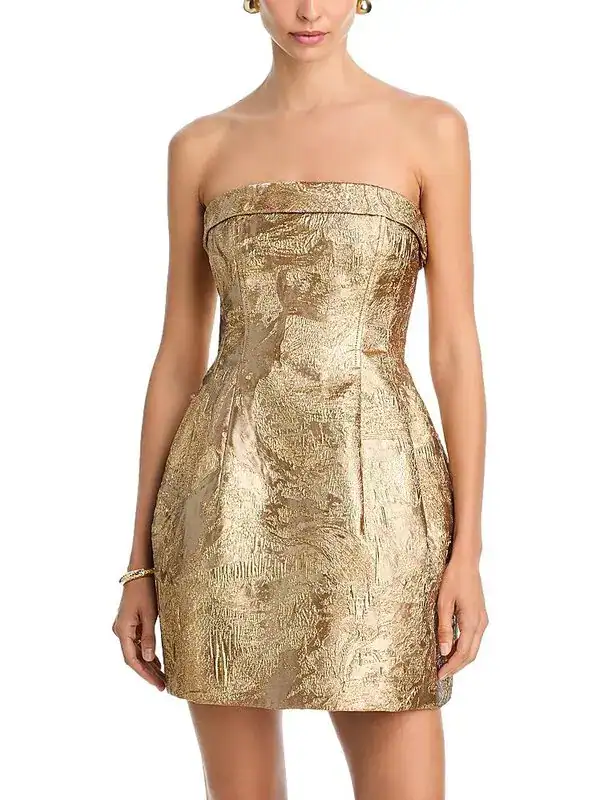 Shop Gold Strapless Dresses For Women