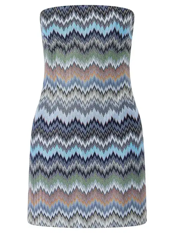 maxi dress summer blue boho Missoni Roude Ruffled Crochet Knit Dress – Runway Catalog main image 0