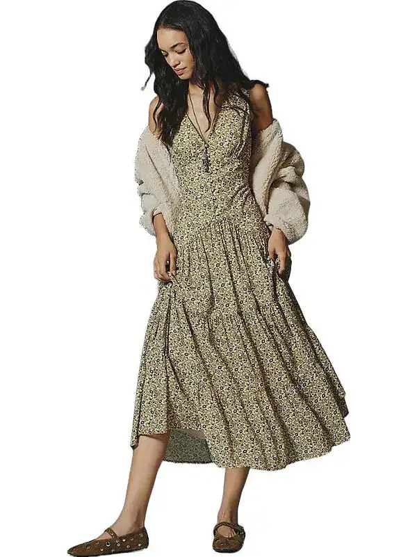 green floral dress anthropologie Zapakasa Women Mermaid Dark Green Formal Dress One Shoulder Pleated Long  Party Dress main image 0