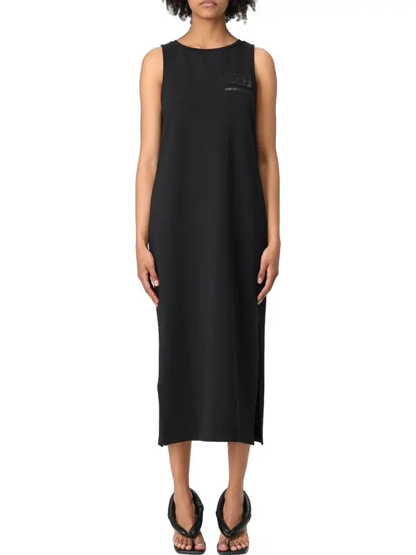 Emporio Armani Sleeveless Midi Dress - Black