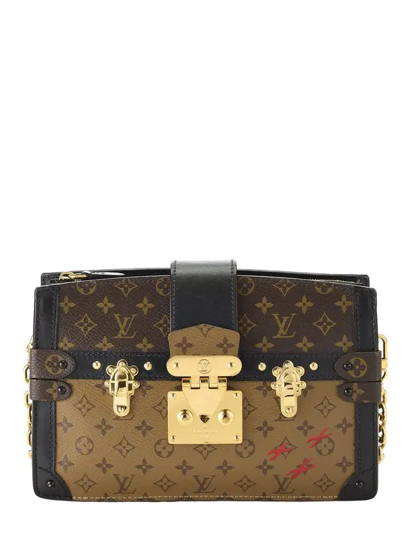LOUIS VUITTON Monogram Reversed Trunk Clutch - Brown