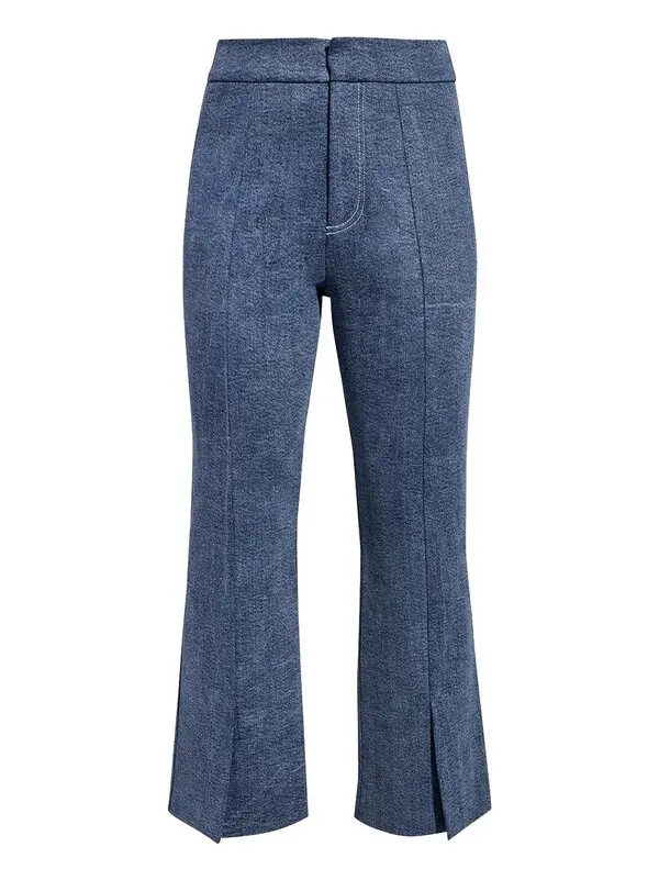 AS By DF Gianna Cropped Flare Pants - Med Wash Denim