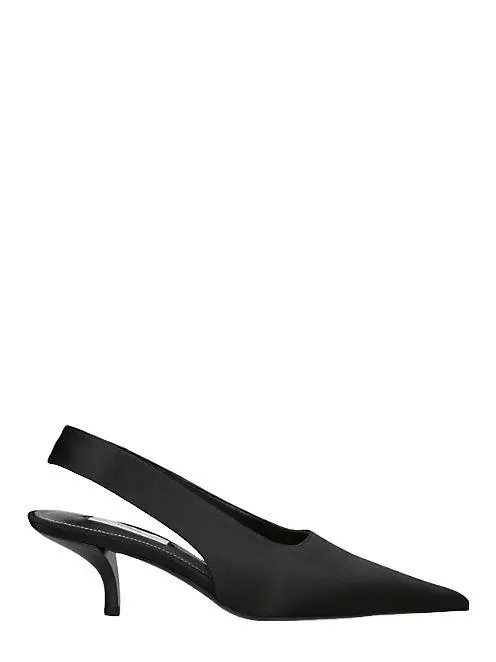 TOTÊME Pointed-toe Satin Slingback Heels - Black