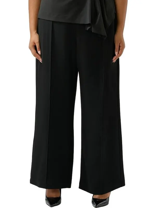 ESTELLE Rosanna High Waist Wide Leg Pants - Black
