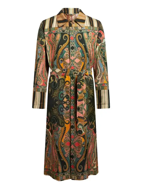 Etro Floral Paisley Overcoat - Neutrals