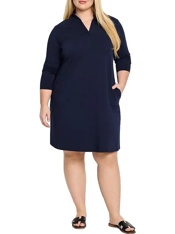 NIC+ZOE Ruffled Up Dress - Dark Indigo