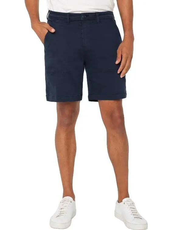 LIVERPOOL Stretch Cotton Shorts - Navy