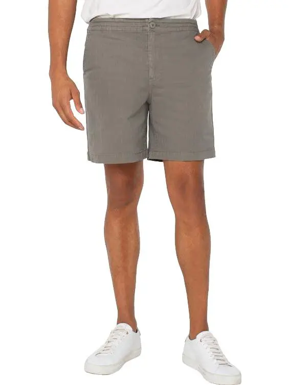 LIVERPOOL Internal Drawstring Short - Pewter Green
