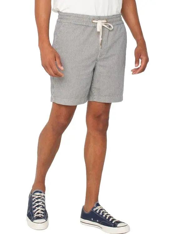 LIVERPOOL Stripe Drawstring Shorts - Ecru/ Navy