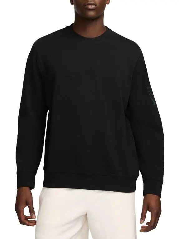 Nike 24.7 Impossibly Soft Dri-fit Crew Sweatshirt - Black/ Dk Smoke Grey
