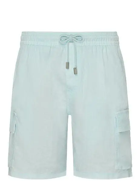 Vilebrequin Linen Cargo Bermuda Shorts - Blue