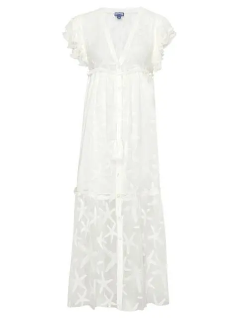 Vilebrequin Long Silk Starfish Dress - White