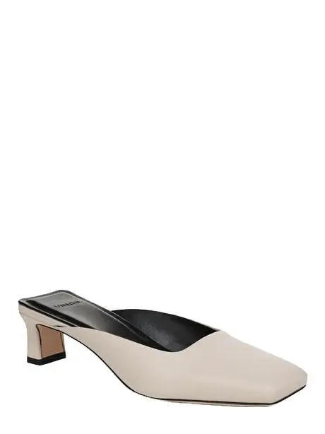 Vince Electra Leather Mules - Flax