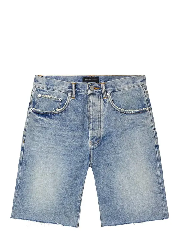 PURPLE BRAND Cast Iron Denim Shorts - Lt Indigo