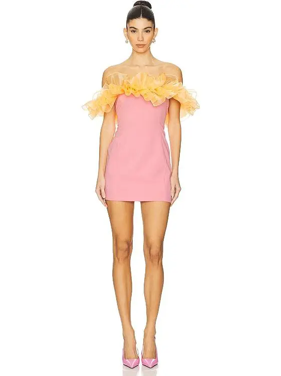 SUSANNA CHOW Sasha Mini Dress - Pink & Orange