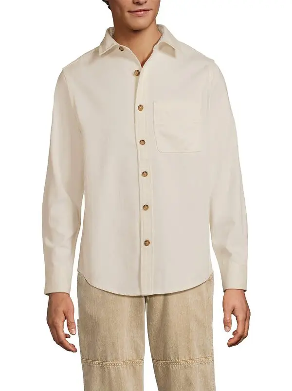 LANDS' END Sailcloth Overshirt - Natural
