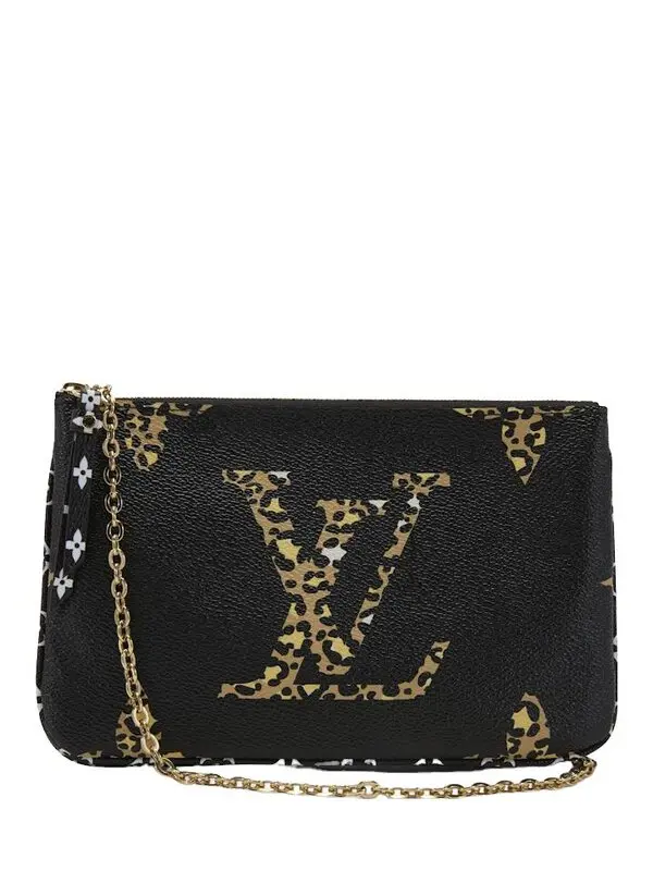 LOUIS VUITTON Pochette Double Zip Monogram Giant Jungle - Black