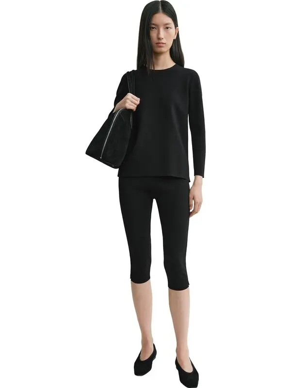 TOTÊME Compact Knit Capri - Black