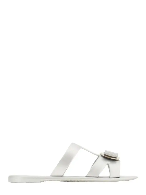 FERRAGAMO Lilou Rubber Slides - Grey