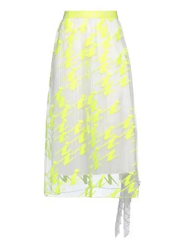 Iceberg Pleated Midi Skirt - Yellow