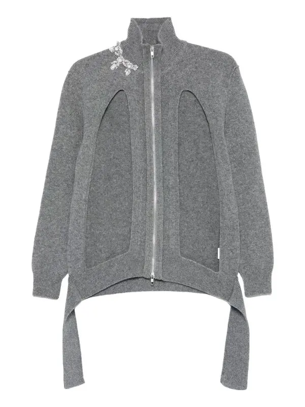Simone Rocha Cut-out Cardigan - Grey