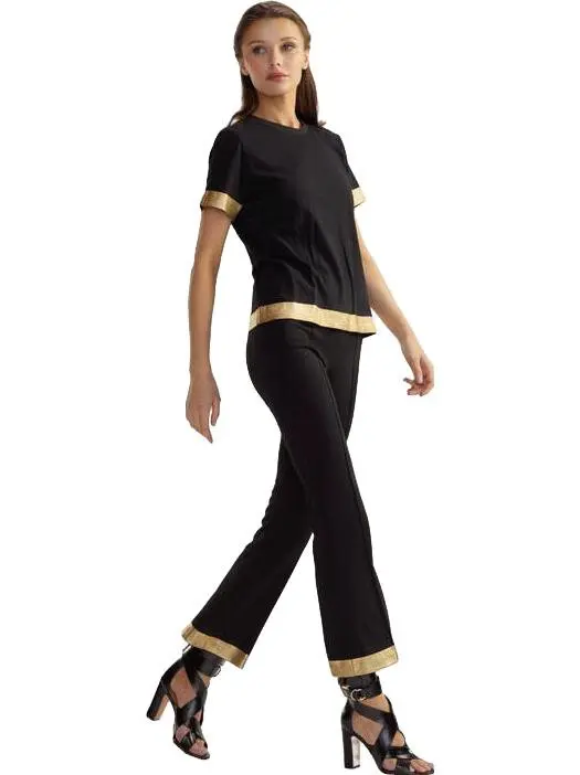 Cynthia Rowley Athena Cropped Pants - Black