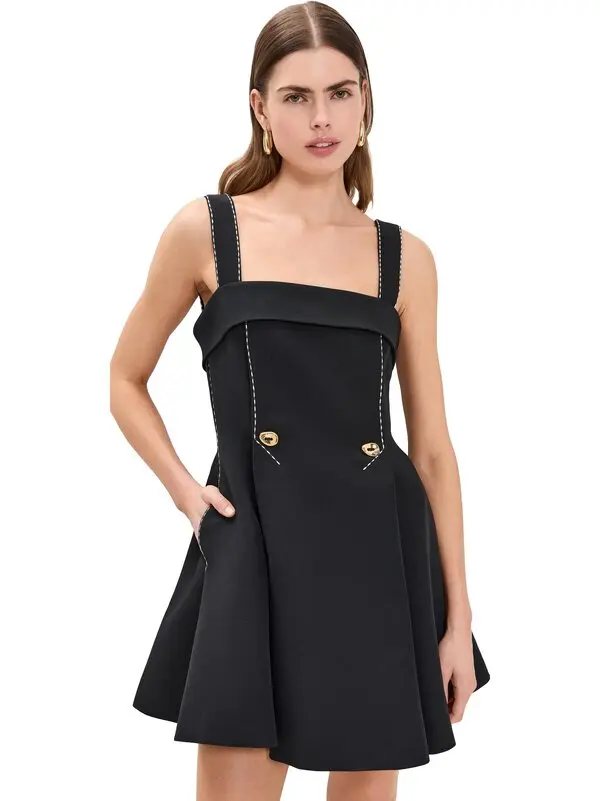 Stine Goya Mini Dress - Jet Black