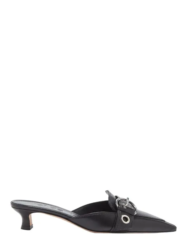 AeydĒ Danielle Leather Mules - Black