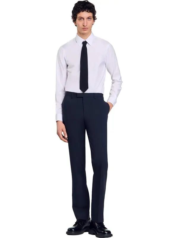 Sandro Classic Wool Suit Trousers - Midnight Blue