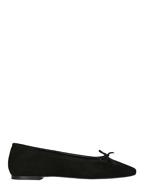 AeydĒ Delfina Suede Ballerina Flats - Black