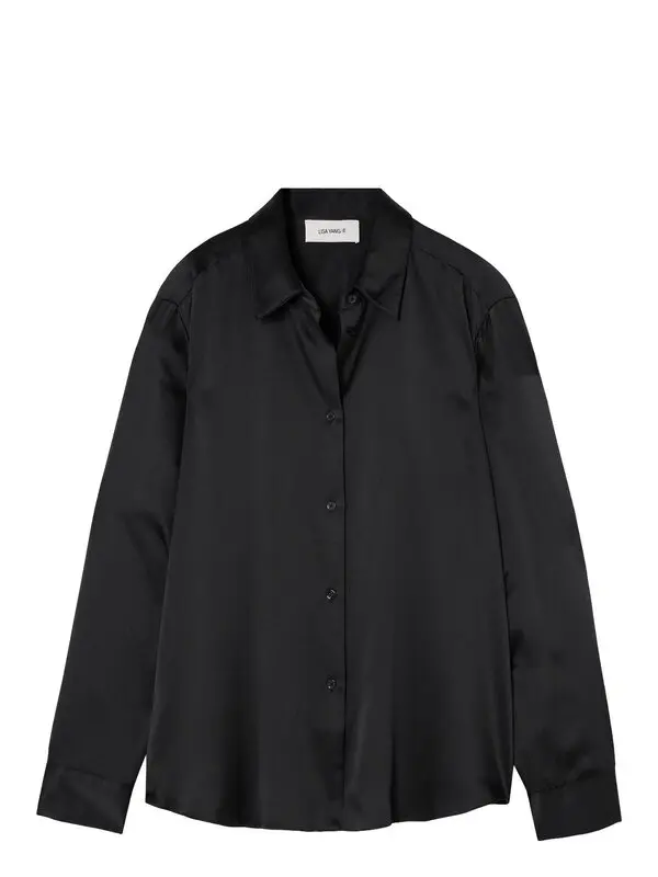 LISA YANG Silk-satin Shirt - Black