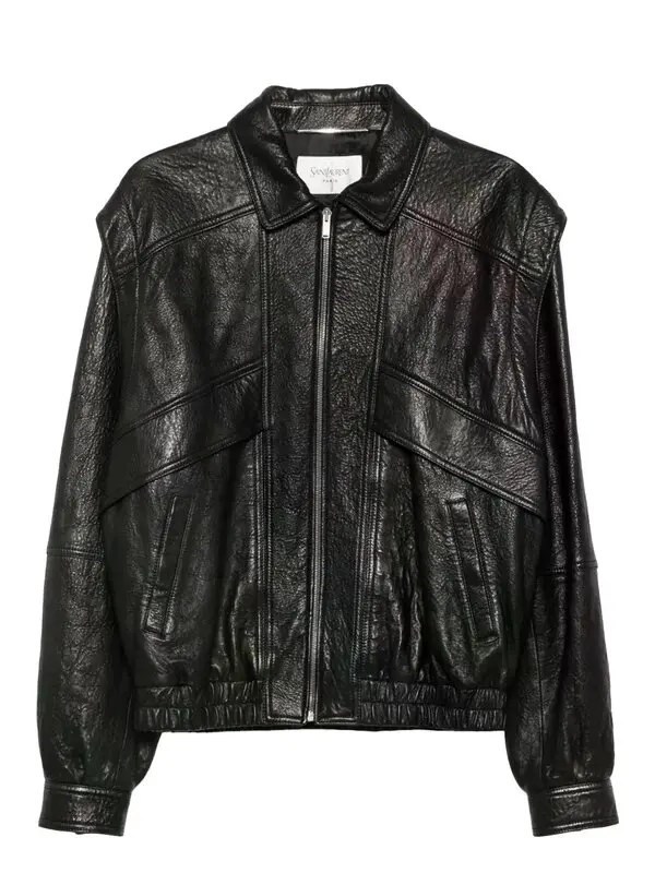 Saint Laurent Leather Jacket - Black