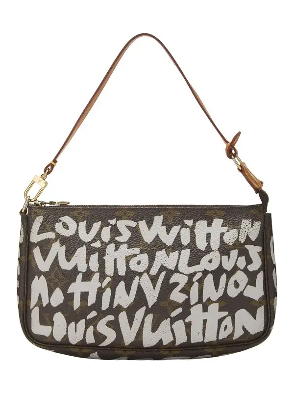 LOUIS VUITTON Stephen Sprouse Monogram Graffiti Pochette Accessoires - Brown