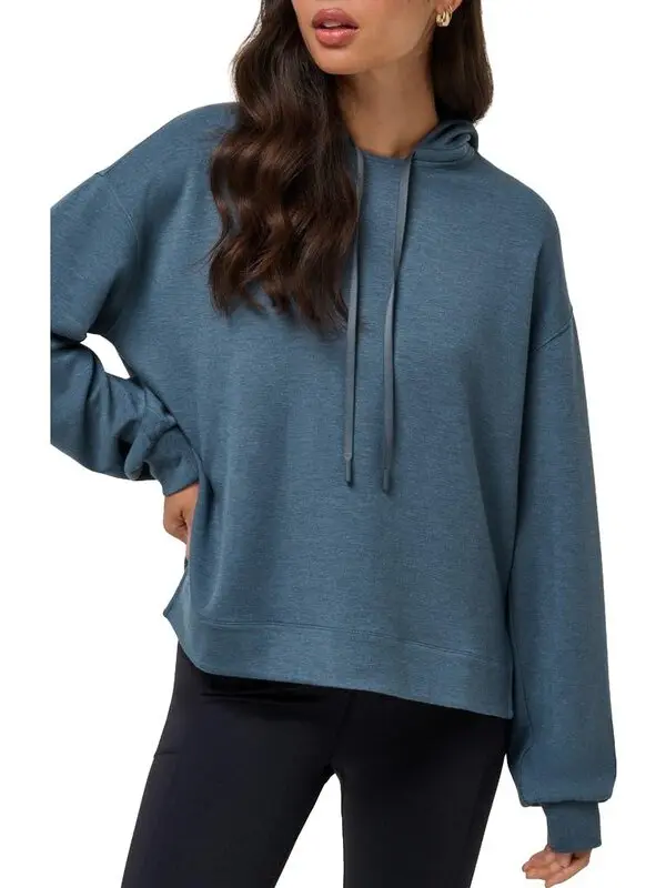 Travis Mathew Skyloft Hooded Sweatshirt - Heather Dark Slate