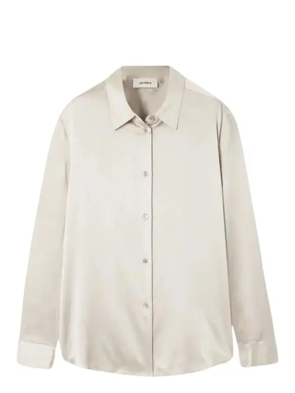 LISA YANG Silk-satin Shirt - Ivory