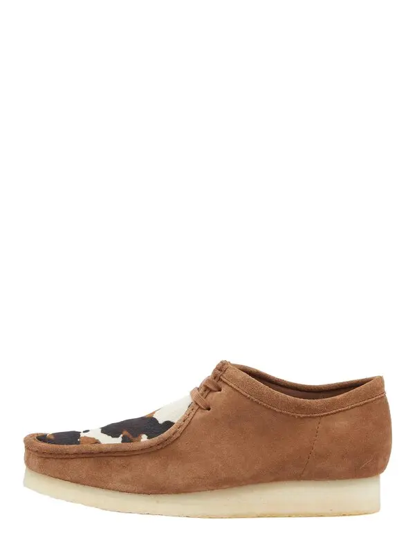 Clarks Wallabee With Animal Print Vamp - Cola Interest